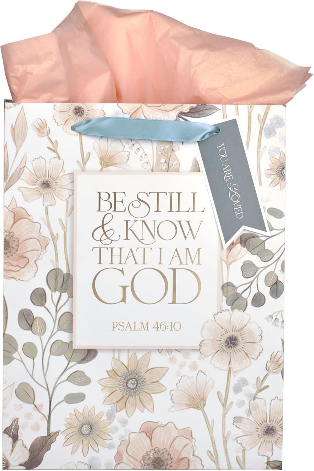 Large Portrait Inspirational Scripture Gift Bag, Tag & Wrapping Tissue ...