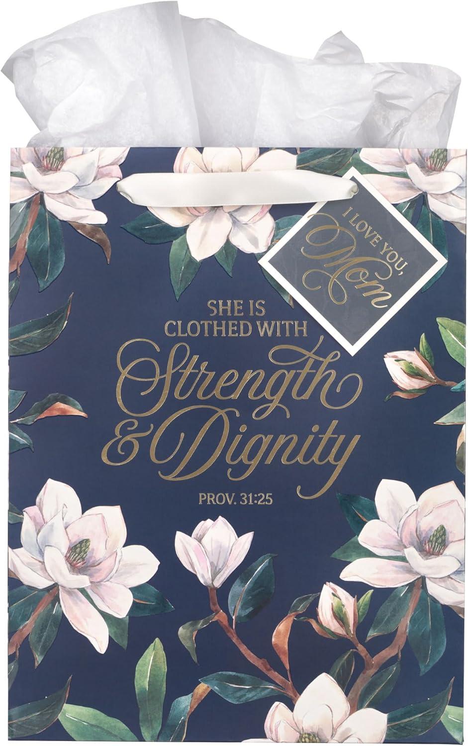 Large Portrait Inspirational Scripture Gift Bag, Tag & Wrapping Tissue ...